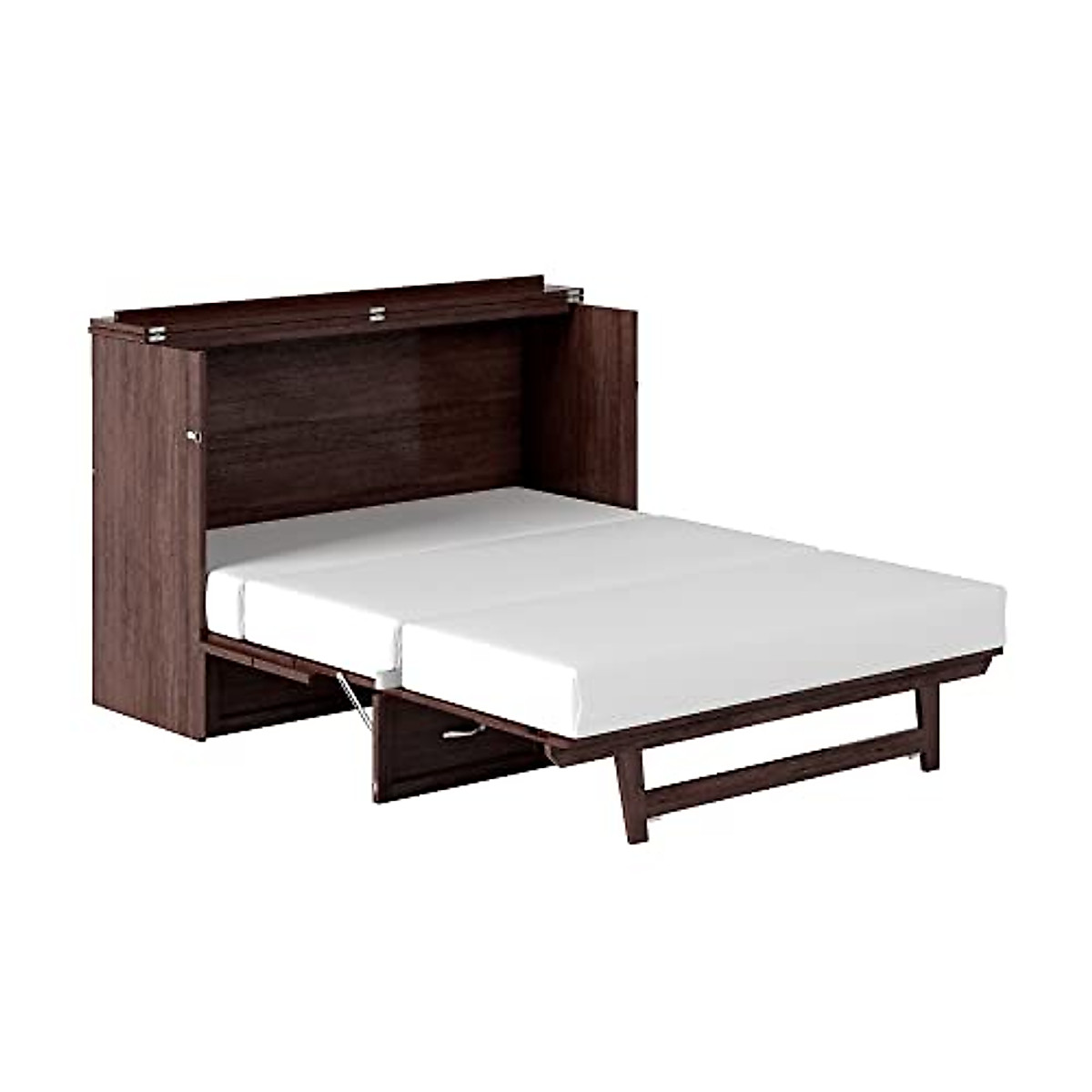 AFI Deerfield Murphy Bed Chest with Charging Station, Queen, Burnt Amber