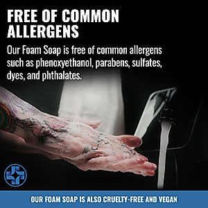 Saniderm Foaming Tattoo Soap (8.45oz Home Size) – Gentle Soap for Tattooed Skin, Infused with Antimicrobial Colloidal Silver, Aloe Vera, and Nourishing Sea Buckthorn Oil