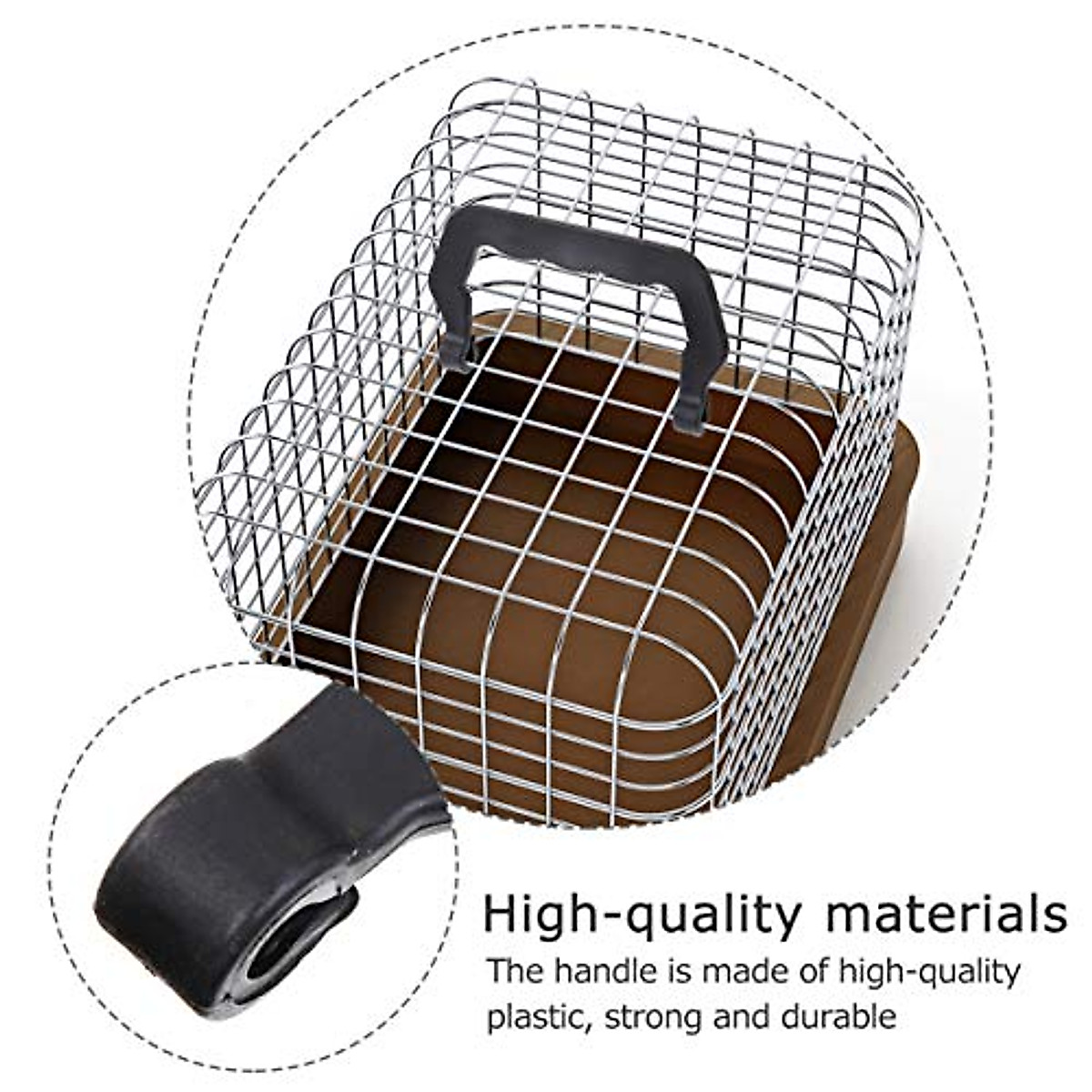 Balacoo 10pcs Pet Cage Crate Handles Replacement Plastic Cage Handles for Squirrel Rabbit Hedgehog Chinchilla Hamster (Black)