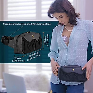 Idaho Jones Pump-A-Porter Mini Wearable Breast Pump Bag - Hands Free Pumping Bag Belt Pouch - Breastfeeding Essentials - Portable Breast Pump Belt for Working Moms - Compatible with Spectra, Etc