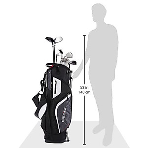 Top Line Men's Right Handed M5 Golf Club Set for Tall Men ( Height 6'1" - 6'4"), Includes Driver, Wood, Hybrid, 5, 6, 7, 8, 9, PW Stainless Irons with True Temper Shafts, Putter, Stand Bag & 3 HCs
