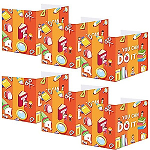 6 Pcs Privacy Boards Classroom Privacy Screen Classroom Desk Dividers for Students Bright Colored Desk Privacy Panel Privacy Folders for School Teacher Student Study Test Classroom (Elegant Style)