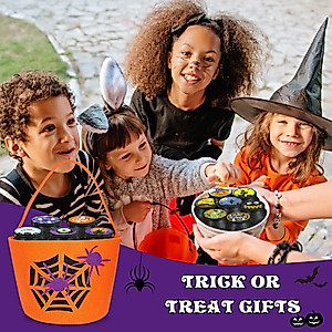 Mulbozy 162 PCS Halloween Party Favors for Trick or Treats, 18 Pack Prefilled Small Plastic Witch Cauldron, Halloween Party Decor, Halloween Party Favors Prizes for School Classroom