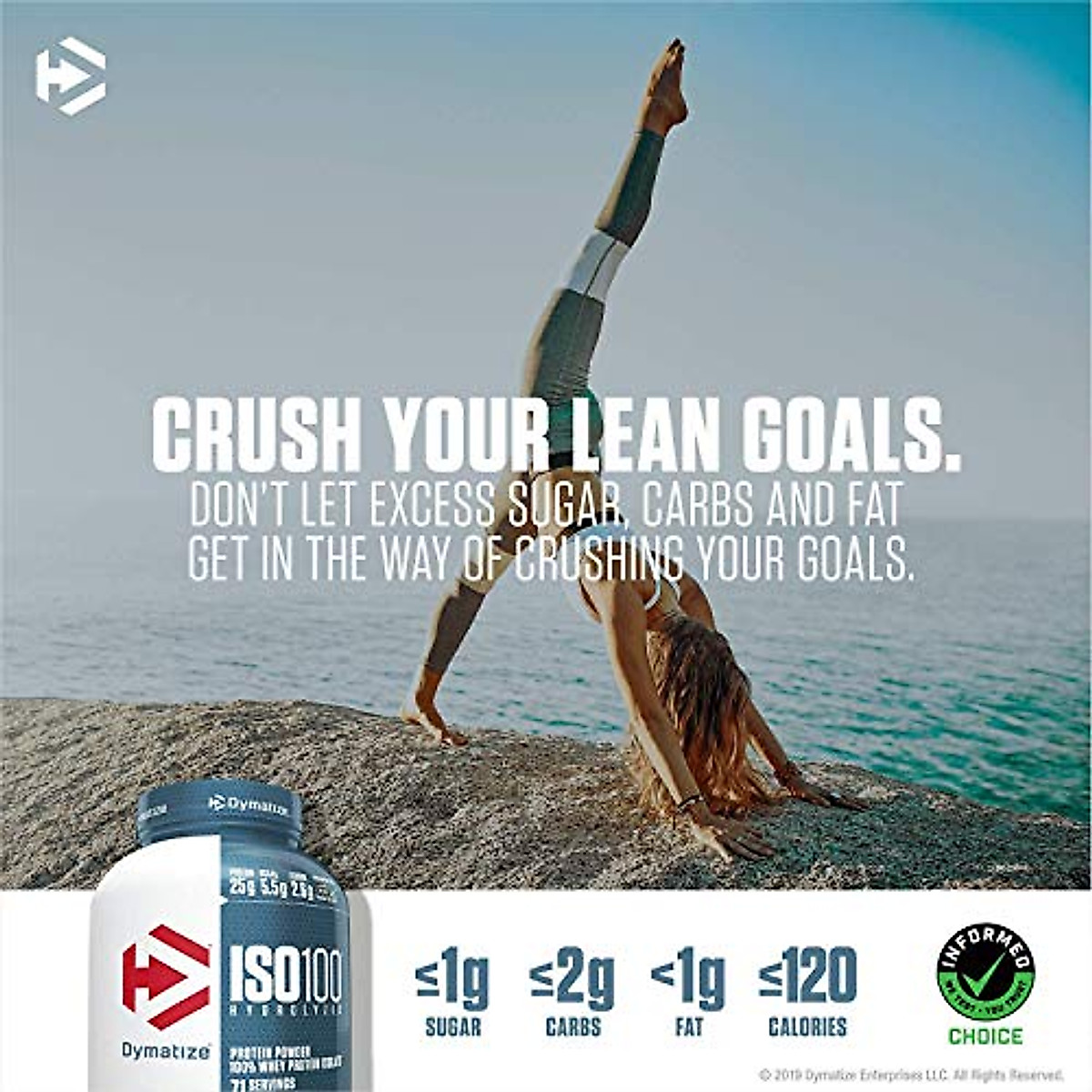 Dymatize ISO100 Hydrolyzed Protein Powder, 100% Whey Isolate, 25g of Protein, 5.5g BCAAs, Gluten Free, Fast Absorbing, Easy Digesting, Cocoa Pebbles, 5 Pound (Pack of 1)