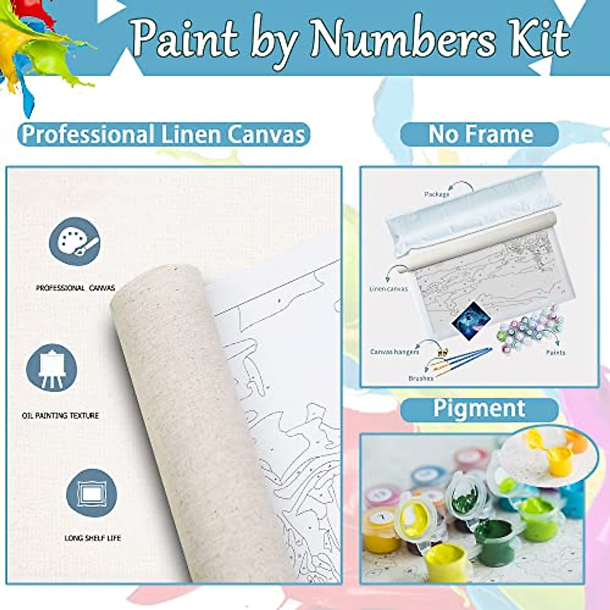 eimivrc Paint by Number for Adults Beginner, Stitch Paint by Numbers,Paint by Number Stitch for Gift Home Decor(16x20 Inch)