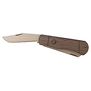 JJ’s Knife Kit Trapper Wooden Pocket Knife Making Kit | Perfect Beginner Knife Making Kit To Teach Knife Safety | Double Blade Style Toy Knife | Ages Seven And Up | Made In The USA
