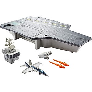 Matchbox Top Gun: Aircraft Carrier Play Set Gift Idea for Ages 4 to 8 Years with Top Gun Boeing F/A 18 die-cast Jet