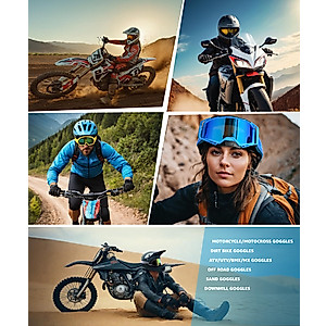 CRG Sports Motorcycle Goggle ATV Dirt Bike Off Road Racing Motocross Goggles for Men, Women, Adults