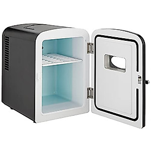 RCA Mini Retro 6 Can Beverage Refrigerator-Black, RMIS129-BLACK, 0.15 cubic feet