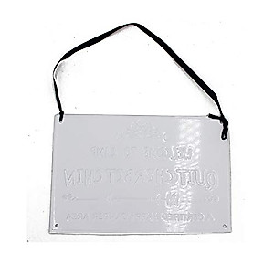 Funly mee Welcome to Camp Hanging Decorative Black Metal Sign 11.8×7.87 (inches)