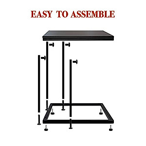 JAUZVIL Sofa and Bedside Table, Snack Table, Small Space Side Table: Living Room, Bedroom, Bathroom, Country Snack Table (Portrait)