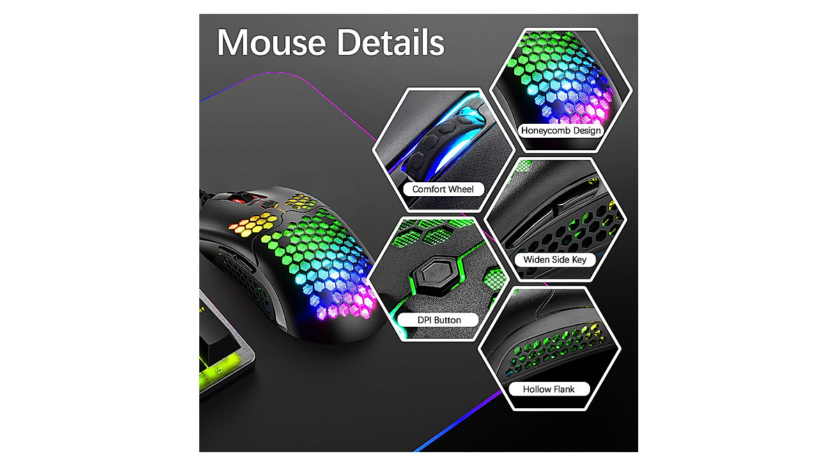 3 In 1 Wired Gaming Keyboard And Mouse Set