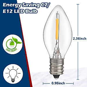 8Pcs Blow Mold Light Kit Replacement with C7 LED Bulb Village Lights, 6FT Blow Mold Cord with Turn ON OFF Switch and 2 Spare Fuses for Halloween Christmas Village House Craft Decorations and Salt Lamp
