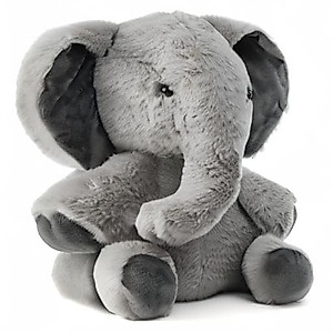PREXTEX Elephant Stuffed Animals - Soft & Cozy Baby Stuffed Elephant Plush Toy (Large - 10.5 Inches) Machine Washable Stuffed Animals for Boys & Girls 3-5+