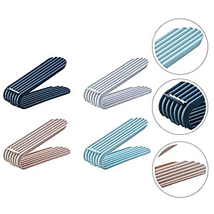 Cabilock Shoe Shelf Shoe Shelf 2 Tier Shoe Rack 4PCS Shoe Slots Organizer Shoe Rack Adjustable Shoe Stacker Space Saver for Closet Organization (Random Color) Shoe Bins Shoe Cabinet Shoe Cabinet