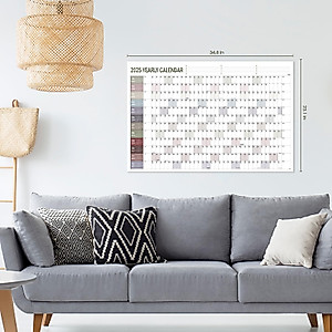 Calendar 2023-2024 - Wall Calendar 2023-2024, 12" x 17", January 2023 - June 2024, 2023 Wall Calendar with 18 Month, Thick Paper,Twin-Wire Binding + Hanging Hook + Large Blocks with Julian Dates - Black Waterink