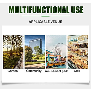 Outdoor Garden Bench Patio Seating, Wooden Backless Porch Bench Metal Steel Frame Park Chair, Lawn Path Slatted Seats Yard Decor Deck Furniture Loveseat, School Playground Club Commercial Bench