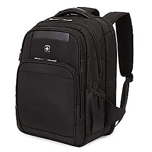 SwissGear 6392 ScanSmart Ultra Premium Large Padded Laptop TSA Friendly Backpack - Black on Black