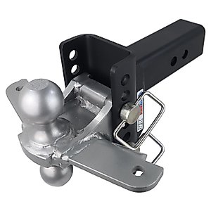 Shocker XR Combo Ball Mount Hitch with Sway Control Tabs, Fits 2" Hitch 4" Drop / 4" Rise