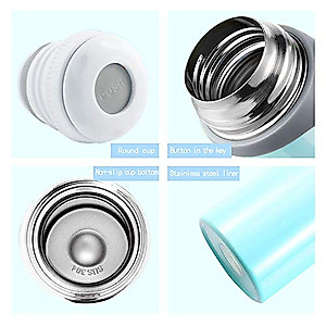 Thermos cup Coffee Thermos Bottle Coffee mugstainless steel cup Vacuum insulated cup Keep Drinks Hot or Cold (Aqua-Blue)