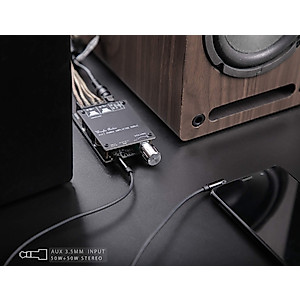 Bluetooth Amplifier Board with TPA3116D2 Chip,50W+50W Peak Power Output Class D AMP Module for DIY Wireless Speaker