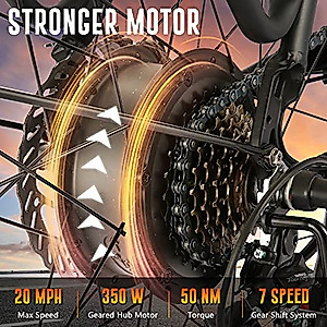 casulo Electric Bikes for Adult, 26'' Electric Bicycle Gift for Men, 350W Electric Trek ebike Bicycle for Adult Hybrid Road e Bike with 36V/10.4Ah Removable Battery