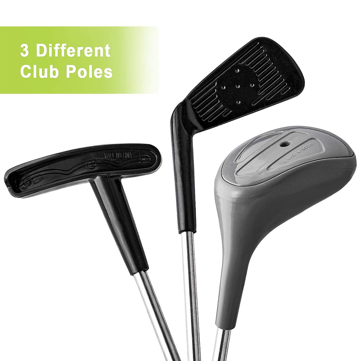 Zac-T Toddler Golf Clubs Set/Deluxe Happy Kids Golf Ball Gameplay Sports Toys for Kids Boys Girls Indoor Outdoor Play, Christmas Birthday Gift