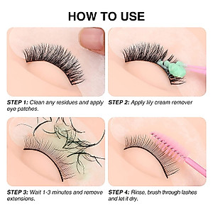 LASHVIEW Eyelash Extension Remover Cream, Light Aloe Flavor Cream,Eyelash Adhesive Remover, Professional Eyelash Extensions Remover for Salon,5g