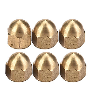 Brass Nuts, Cap Nuts Brass, M3-M12 Brass Acorn Nut Kit Dome Head Cap Hex Nuts Set Vehicle Fasteners for Fix Tires and Axles(M4(20PCS))
