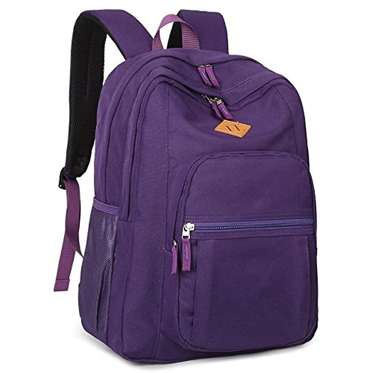 abshoo Girls Solid Color Backpack For College Women Water Resistant School Bag (Purple)