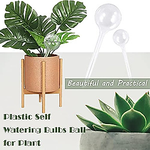 Qiuttnqn 10 Pcs Clear Plant Watering Bulbs,Plastic Automatic Watering System for Plants,Garden Water Device for Plant Indoor Outdoor