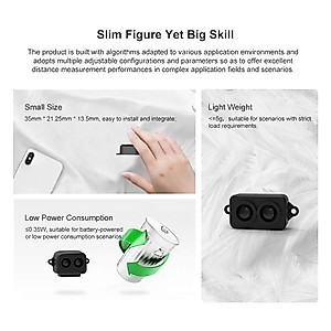 SmartFly info TF-Luna Lidar Sensor 0.1-8m Short-Range Distance Single-Point Ranging Finder Module UART / I2C Compatible with Pixhawk and Raspberry Pi for Drone/Robot Obstacle Avoidance