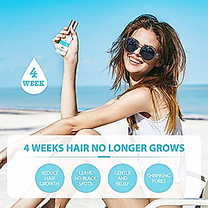 Aloe Hair Removal Cream & Hair Inhibitor Spray Set For Men or Women Sensitive Formula Bikini Remove Cream Painless Hair Remover Moisturizing For Body Arm Leg Armpit Gifts