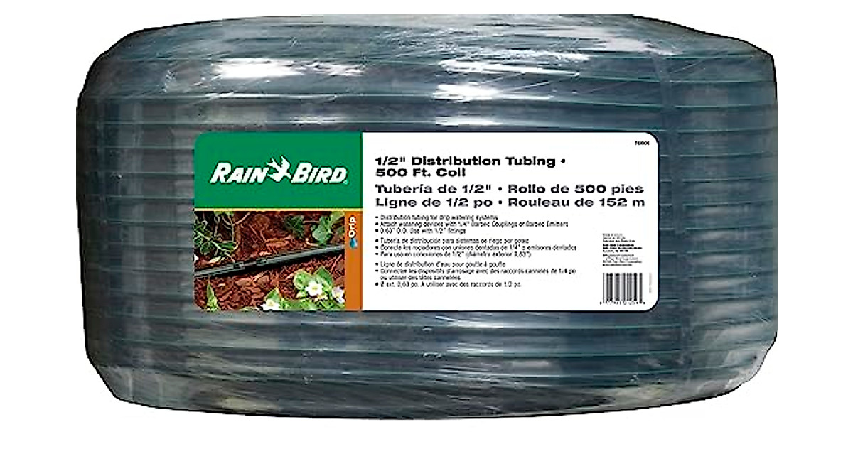 Rain Bird Drip Irrigation Tubing - 500' Roll, Black