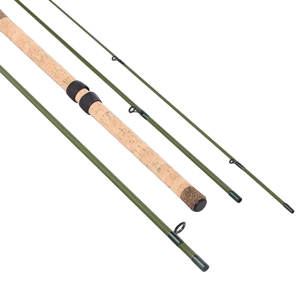 13ft 4 Pieces Carbon Fiber Sections Centerpin Float Fishing Rod Wooden Handle Steelhead Fishing Light LINE WT 6-10lbs
