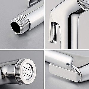Stainless Steel Bidet Sprayer for Toilet, Handheld Cloth Diaper Sprayer, Bathroom Jet Sprayer Kit Spray Attachment with Explosion-Proof Hose, Great Water Pressure for Bathing Pets, Feminine Hygiene