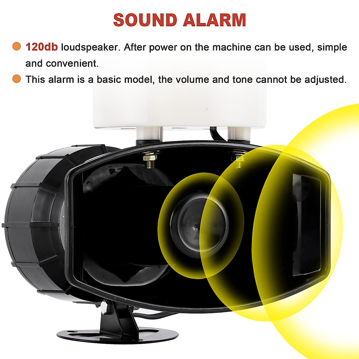 Saladulce Industrial Siren Alarm 110 Volt Siren with Light 115dB Sound and Light Alarm IP54