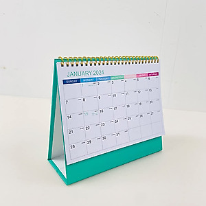Alipis 2024 Desk Calendar Paper Office Coil Ledger