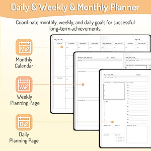 Forvencer 2024 Planner, Daily, Weekly & Monthly Planner 2024-2025 Academic Year, Durable Hardcover Weekly Planner for Work, School, Home, Start Anytime, A5(5.8'' x 8.3''), Dark Green
