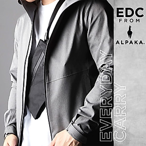 ALPAKA Large Zipper Pouch - Black Zip Pouch Max and Crossbody Sling Bag | ID Card Holder and Wallet with Zipper for Men