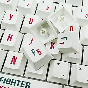IOAOI Aircraft Keycaps, PBT Keycaps 128 Key Custom Keycap Set with Key Fetcher and Gift Box Keycaps for Cherry MX Switches /GK61/ GK64/ RK61/ Anne/ GH60 / ALT61 - Only Keycaps
