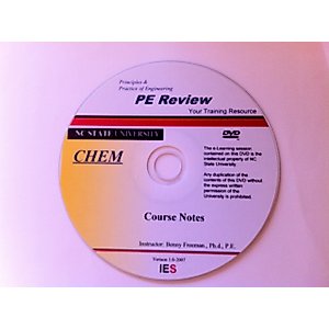 Chemical Engineering PE Review Course from NC State 10 dvds + 1 CD course notes