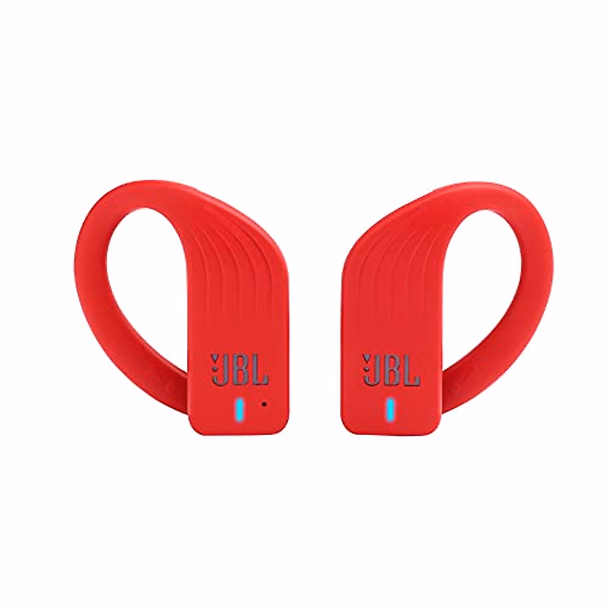JBL ENDURANCE PEAK - True Wireless Earbuds, Bluetooth Sport Headphones with Microphone, Waterproof, up to 28 Hours Battery, Charging Case and Quick Charge, Works with Android and Apple iOS (red)
