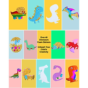 Ezelisy Foil Craft Kit for Kids - Fun Dinosaurs Art Activity for Boys Girls Ages 4-9
