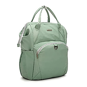 KNOWVAN Casual Backpack for Women, 15 Inch Laptop Shoulder Bag Waterproof Anti Theft Teacher Backpack Nurse Bag Daypack with USB Charging Port for Women (Green