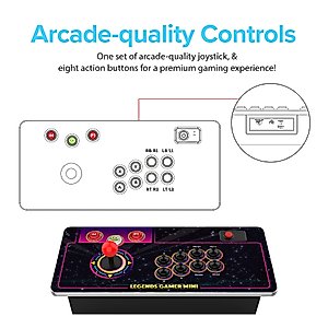 Legends Gamer Mini, Table Top Arcade Game Machine, Home Arcade, Classic Retro Video Games, 100 Licensed Arcade & Console Games, Includes Action Fighting Puzzle Sports & More, WiFi Connectivity