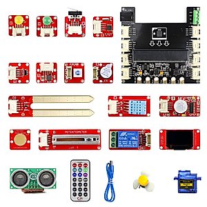 ELECROW Sensor Kit Compatible with Microbit, Crowtail Programming Learning Electronics Kit, Coding Kit for Programmer (Micro:bit NOT Included)