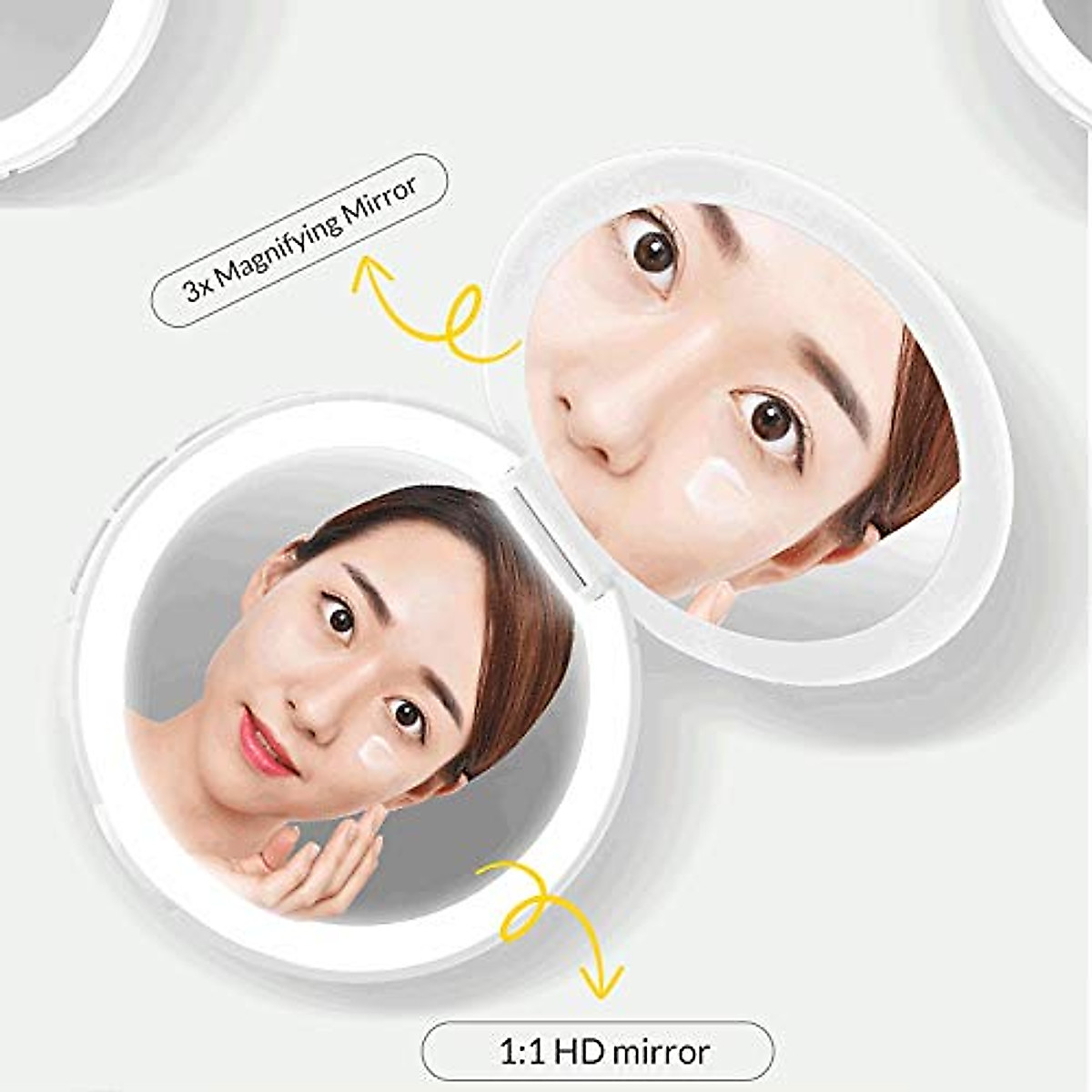 COTCLO Mirror with Light Makeup Mirror with Led Light for Makeup Led Makeup Mirror Light Storage Box/a