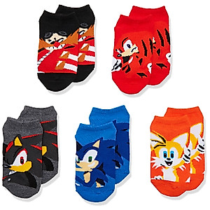 Sonic The Hedgehog Boys 5 Pack No Show Socks