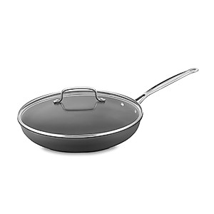 Cuisinart 622-30G Nonstick-Hard-Anodized, 12-Inch, Skillet w/Glass Cover & 622-20 Chef's Classic 8-Inch Open Skillet Nonstick-Hard-Anodized